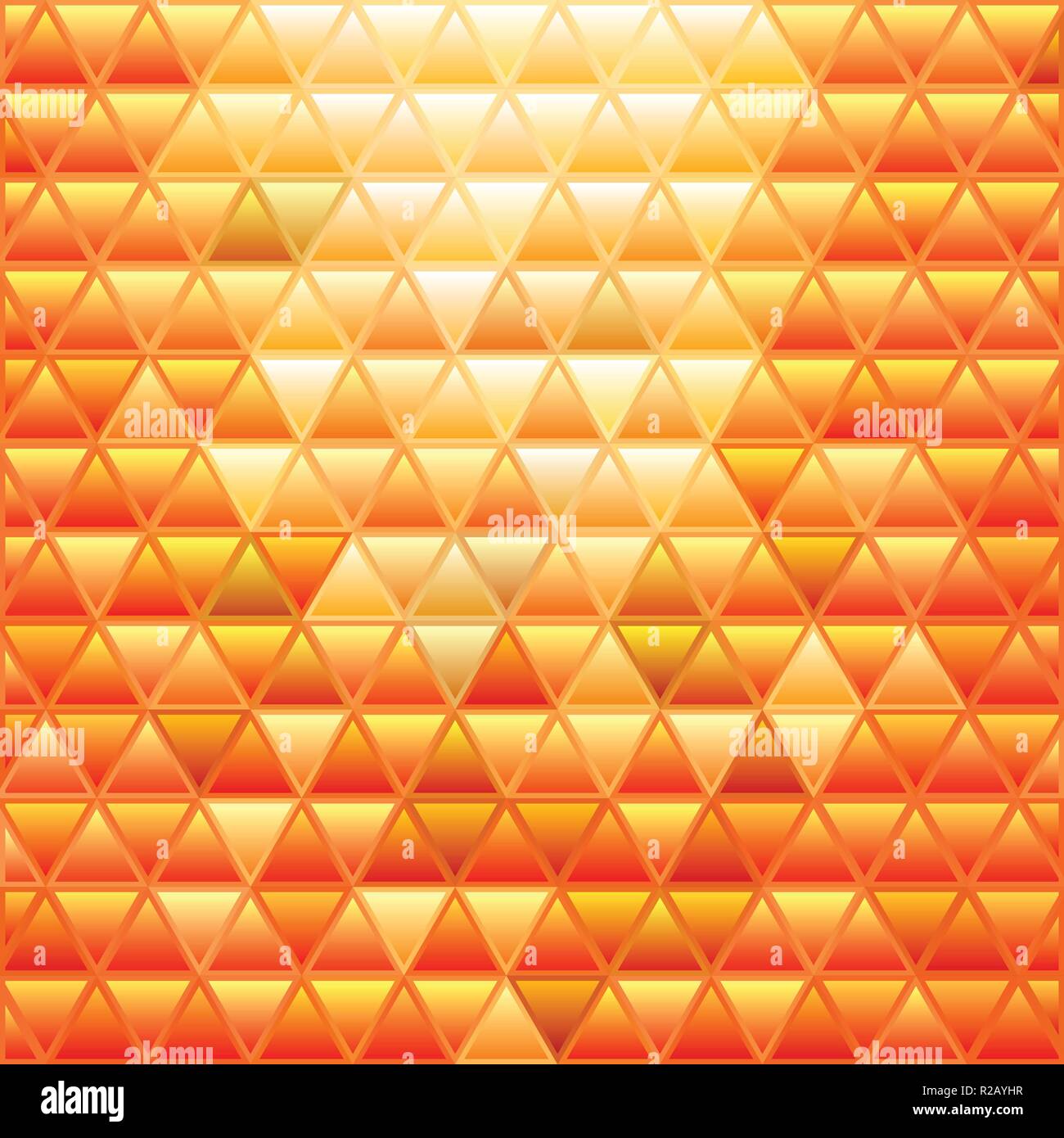 abstract vector stained-glass triangle mosaic background - orange Stock ...