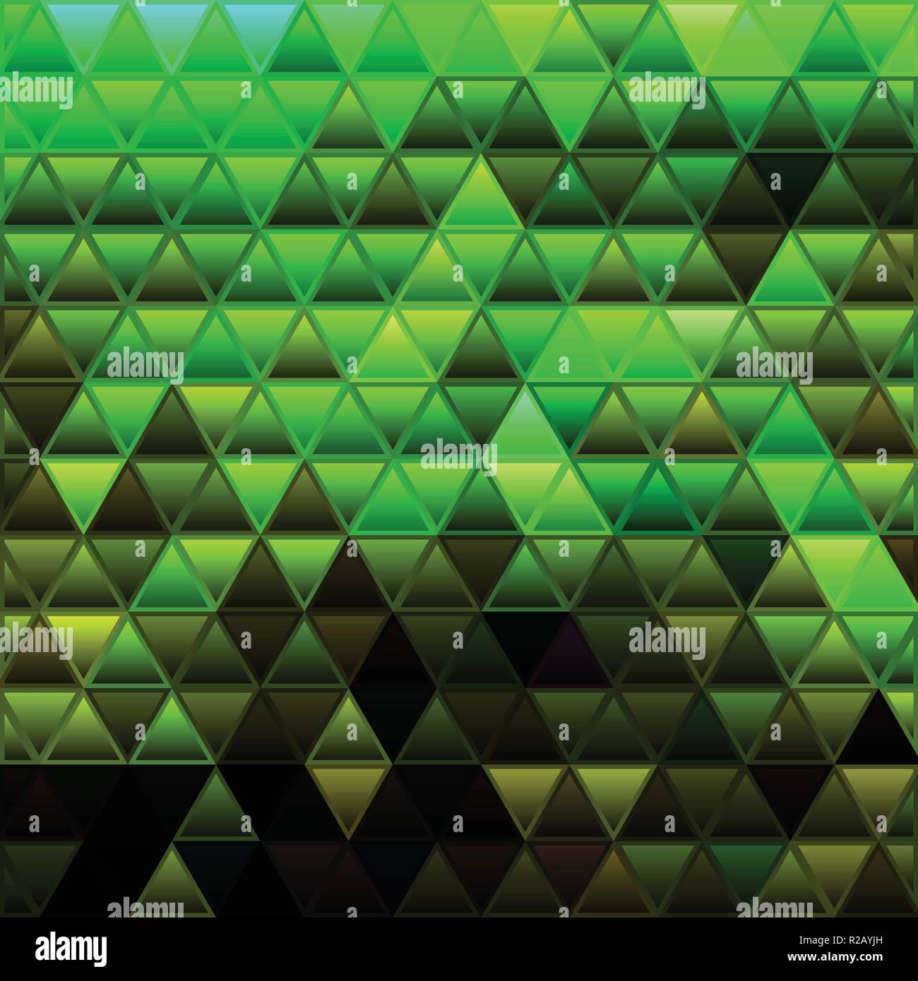 abstract vector stained-glass triangle mosaic background - green Stock ...