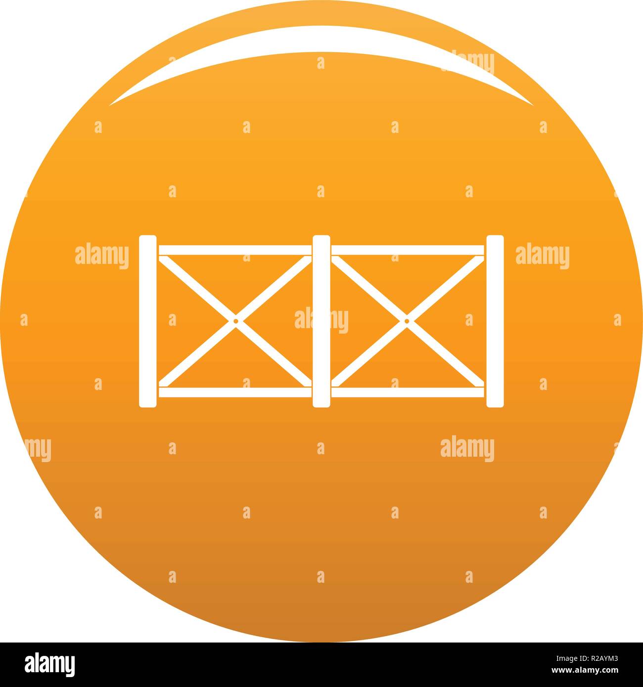 Fence in town icon. Simple illustration of fence in town vector icon ...