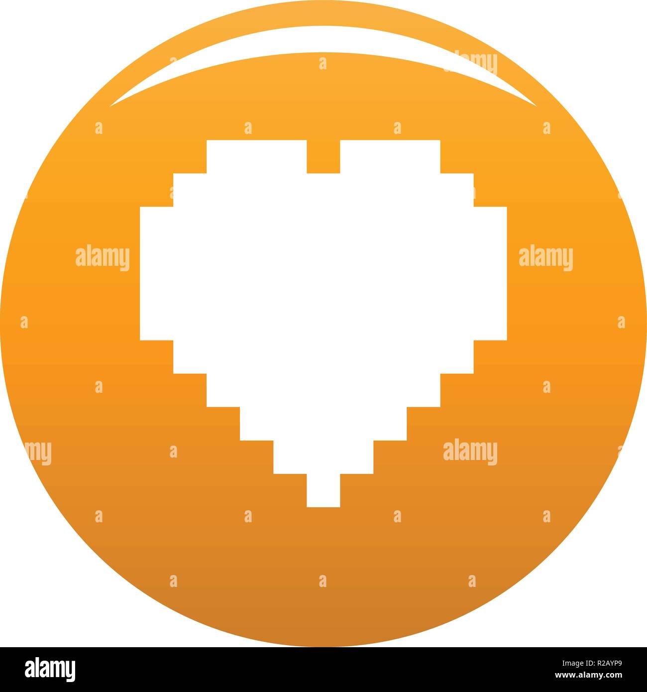 Pixel heart icon. Simple illustration ofpixel heart vector icon for any ...