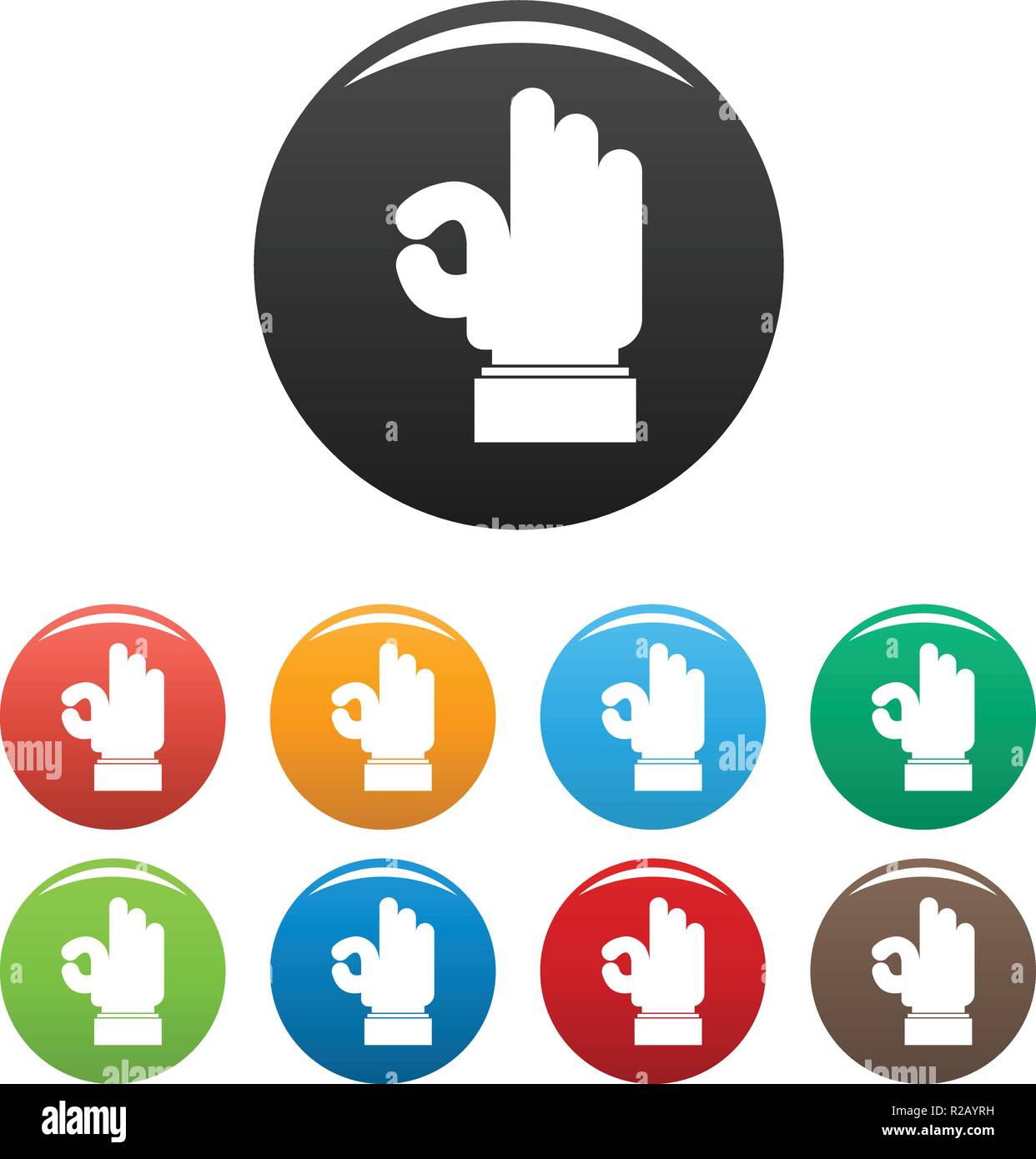 Hand everything good icon. Simple illustration of hand everything good ...