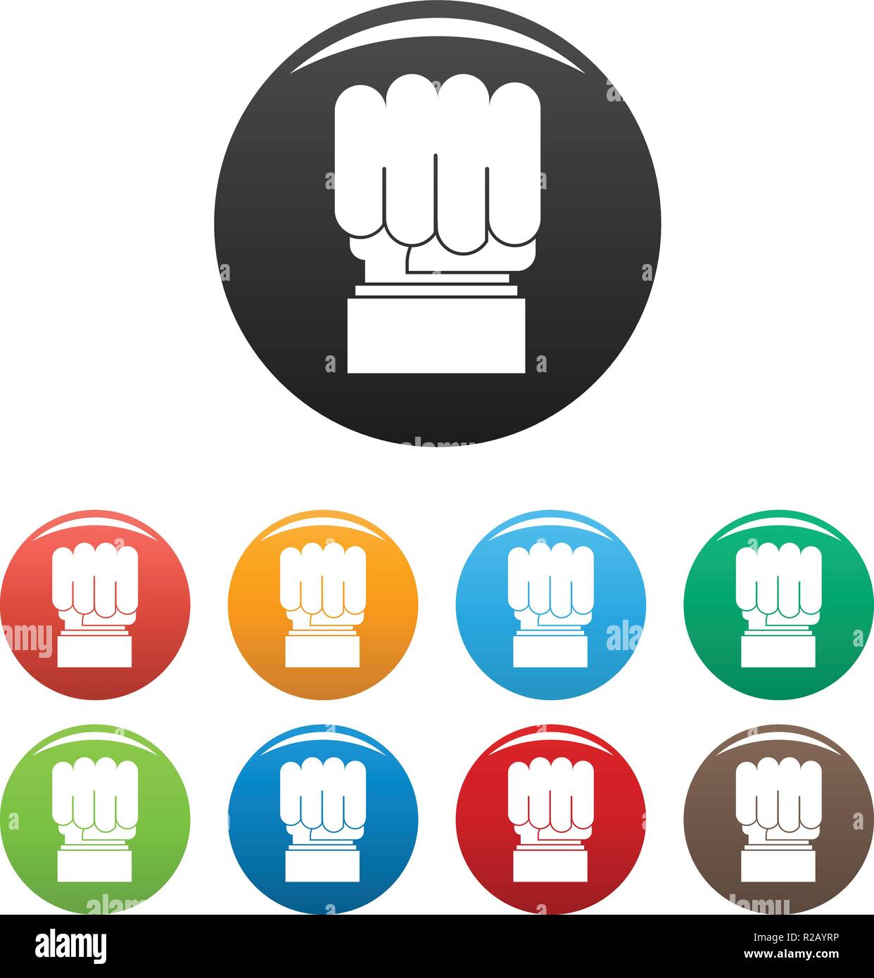 Hand protest icon. Simple illustration of hand protest vector icons set ...