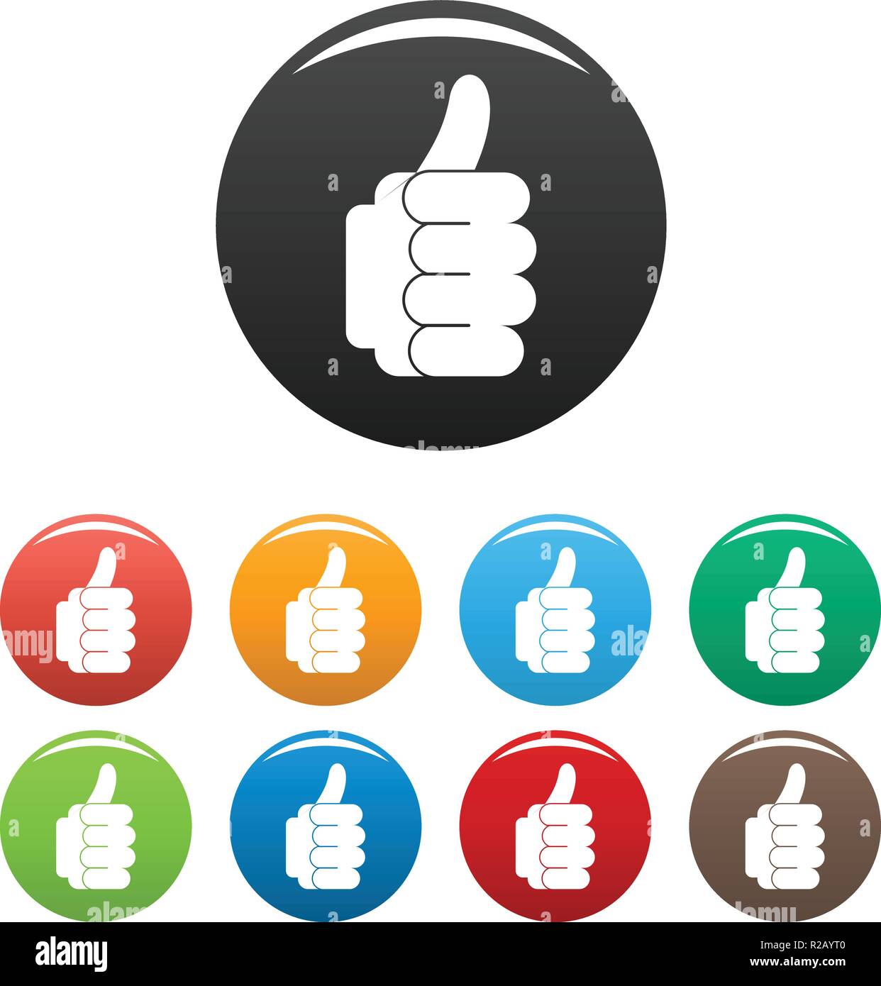 Hand approval icon. Simple illustration of hand approval vector icons ...