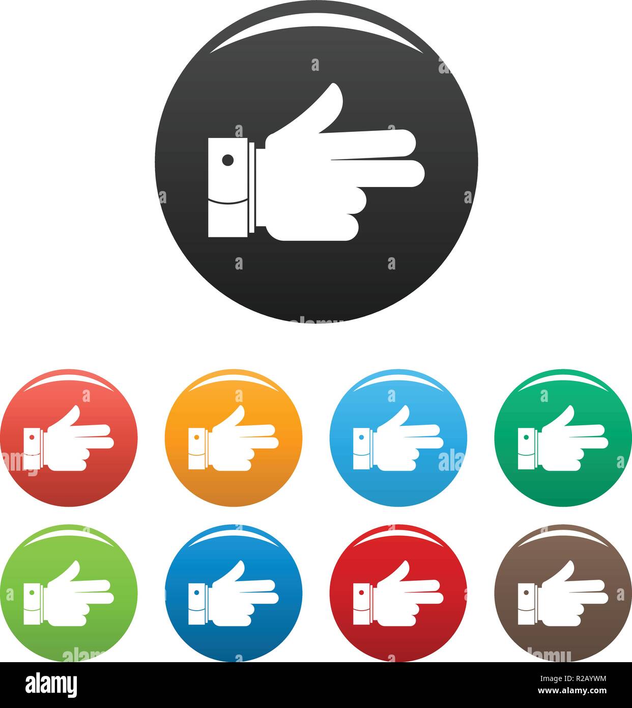 Hand forward icon. Simple illustration of hand forward vector icons set ...