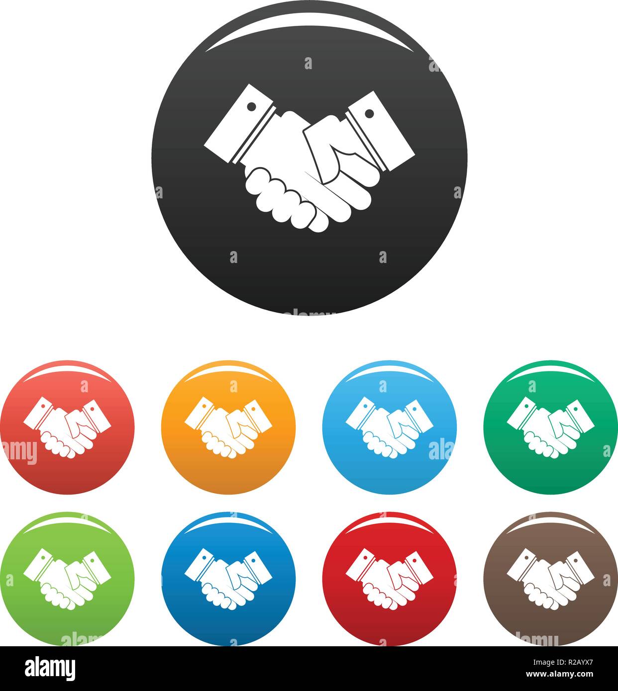 Hand peace icon. Simple illustration of hand peace vector icons set ...