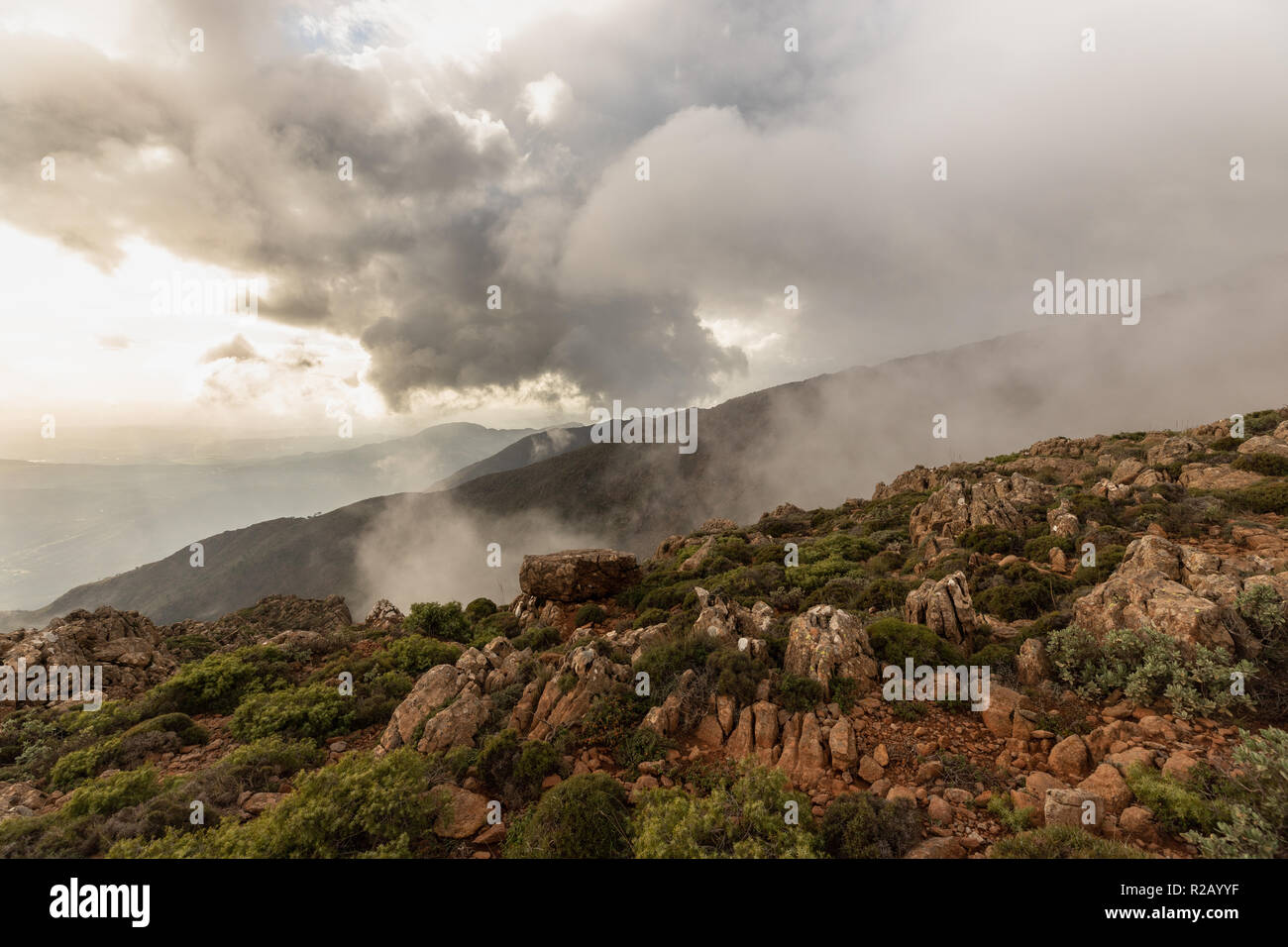 An atmospheric scene in the mountains of Estepona Stock Photo - Alamy