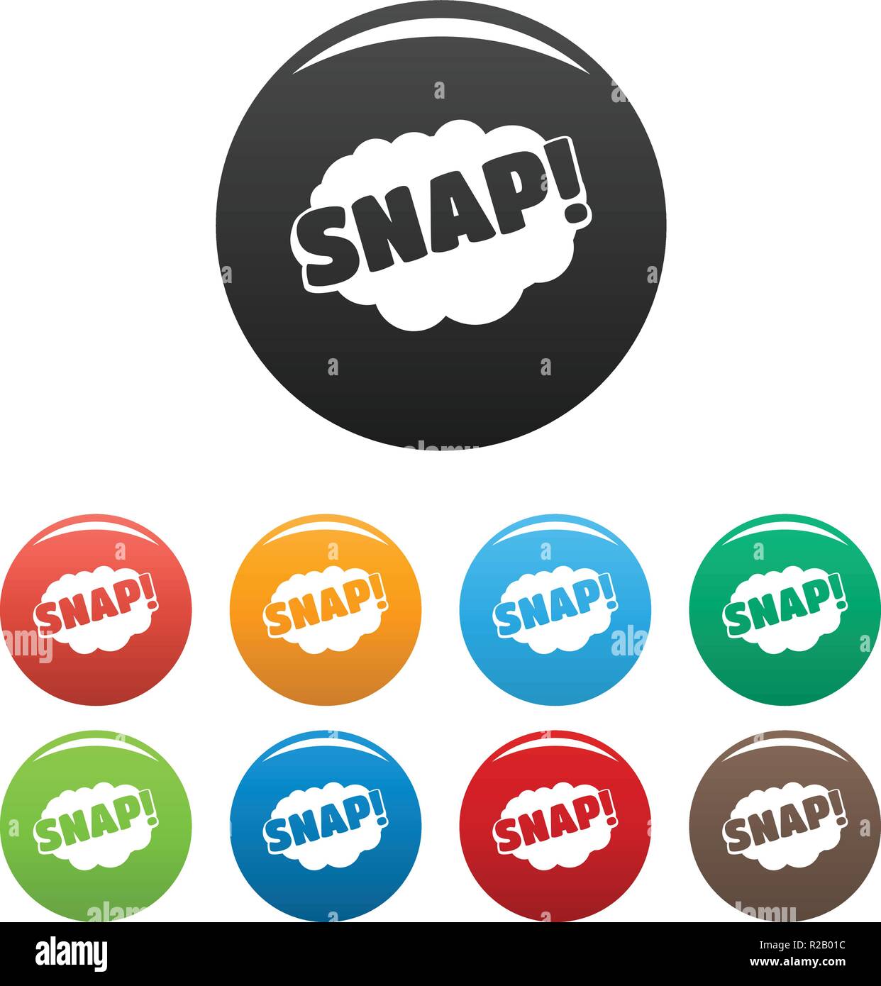 Comic boom snap icon. Simple illustration of comic boom snap vector ...