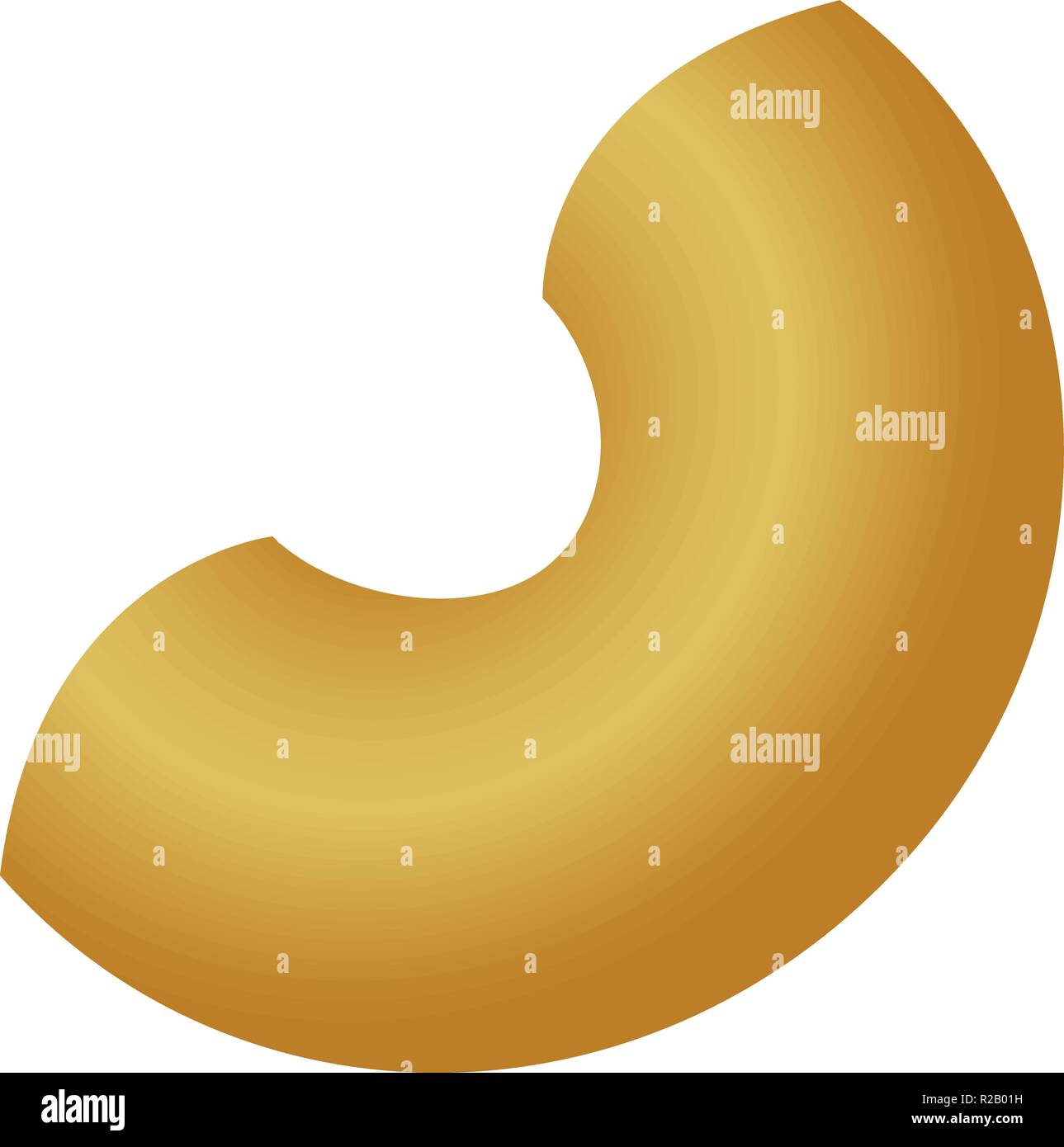 Chifferi pasta mockup. Realistic illustration of chifferi pasta vector ...