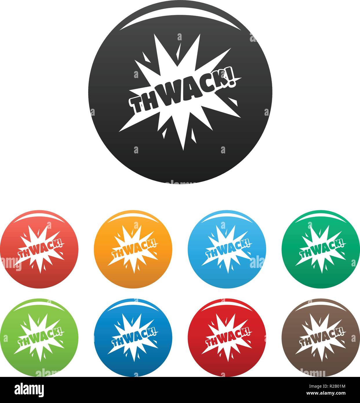 Comic boom thwack icon. Simple illustration of comic boom thwack vector ...