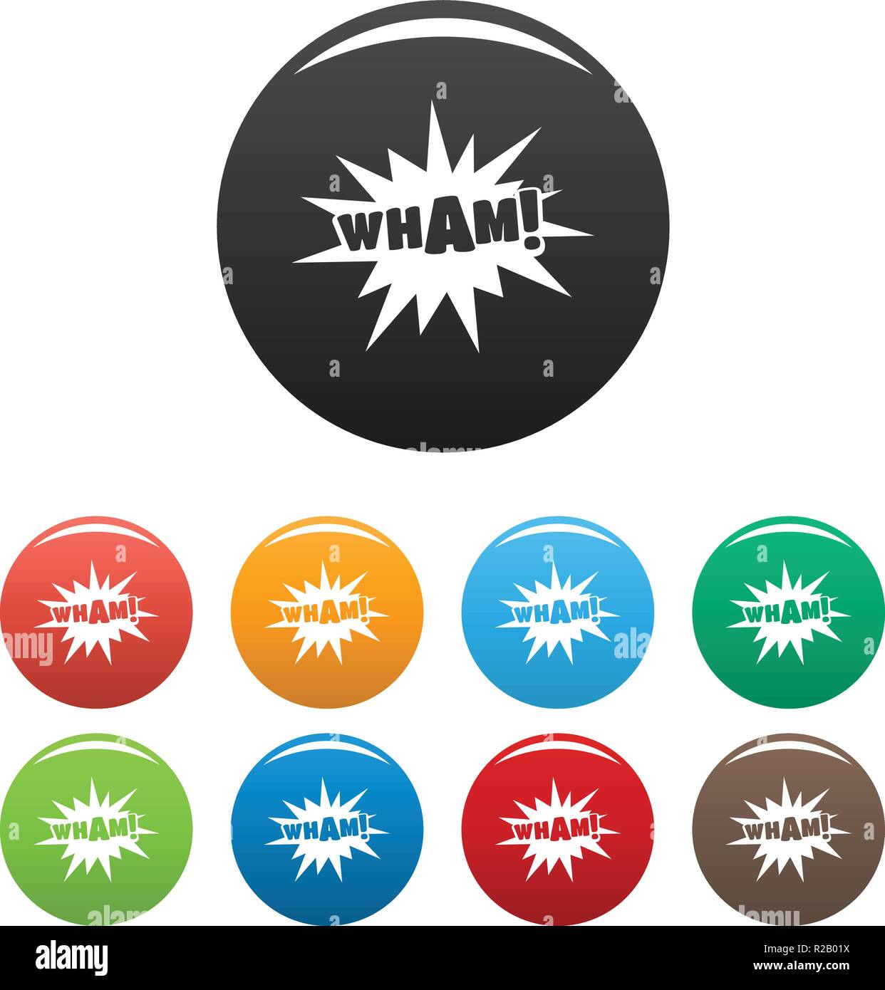 Comic boom wham icon. Simple illustration of comic boom wham vector ...