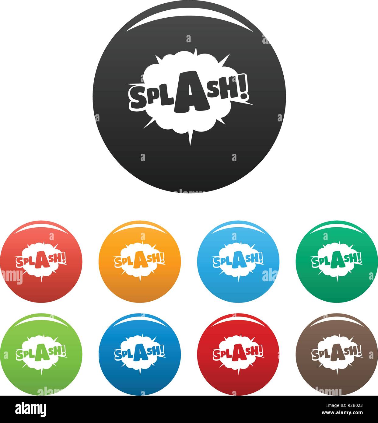 Comic boom splash icon. Simple illustration of comic boom splash vector ...