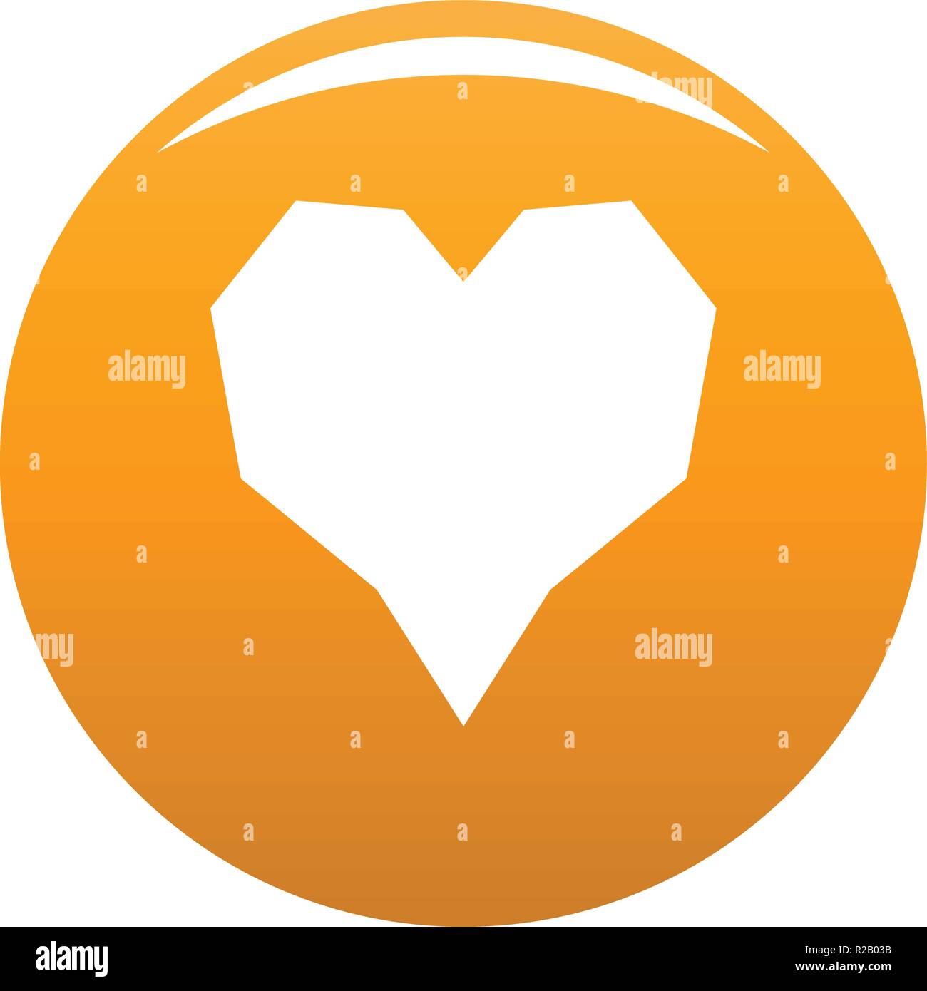 Angular heart icon. Simple illustration of angular heart vector icon ...