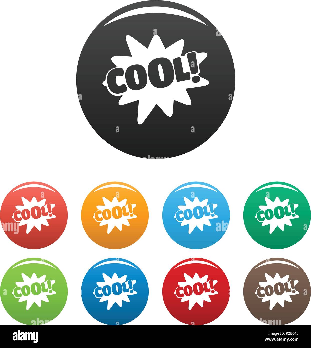 Comic boom cool icon. Simple illustration of comic boom cool vector ...