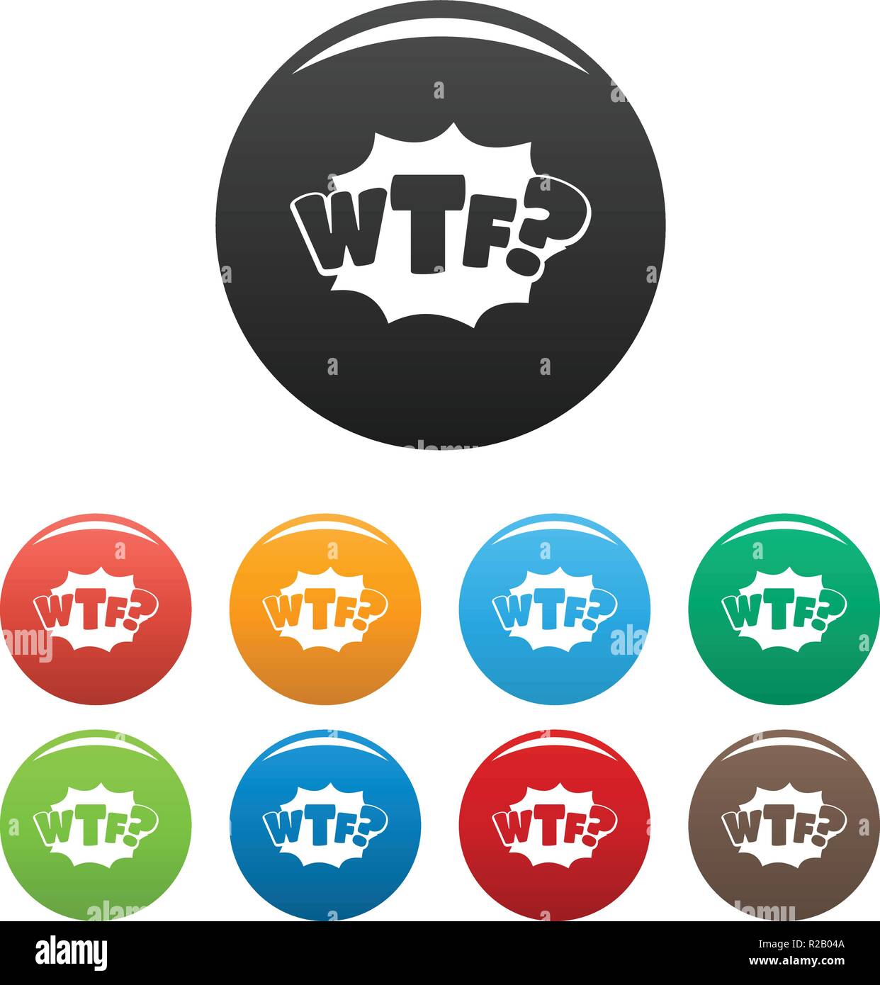 Comic boom wtf icon. Simple illustration of comic boom wtf vector icons ...