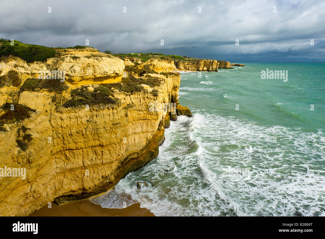 Praia do Castelo, Castelo Beach Algarve, Portugal Stock Photo - Alamy