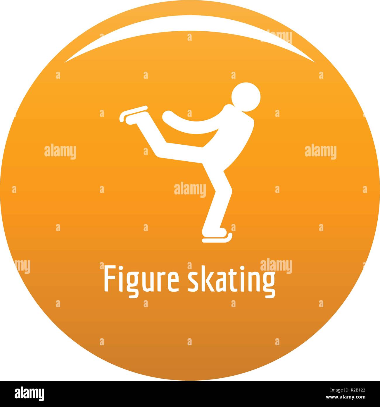 Figure skating icon. Simple illustration of figure skating vector icon ...