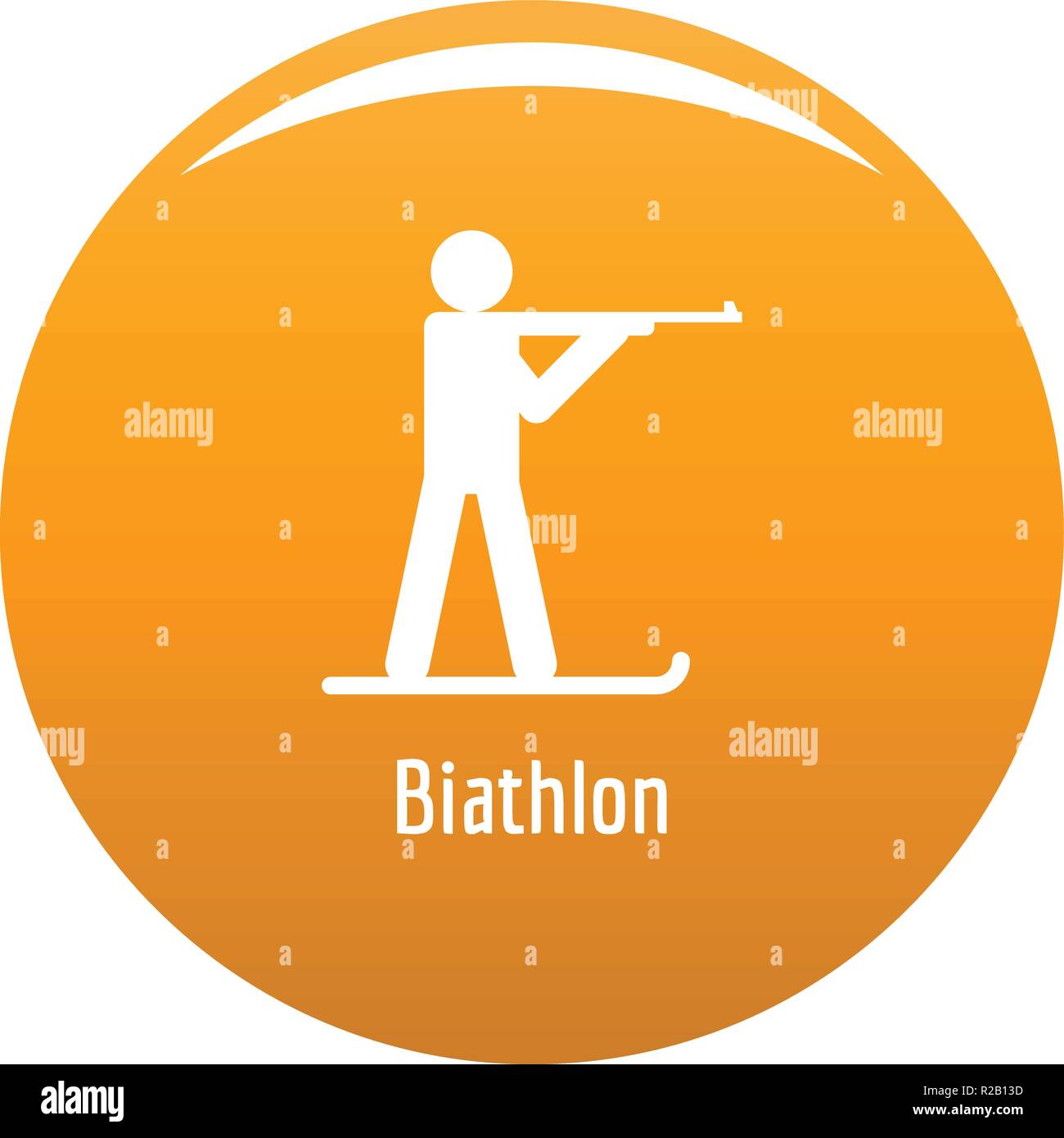 Biathlon icon. Simple illustration of biathlon vector icon for any ...