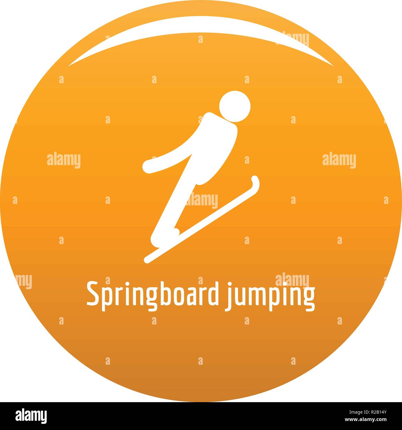 Springboard jumping icon. Simple illustration of springboard jumping ...