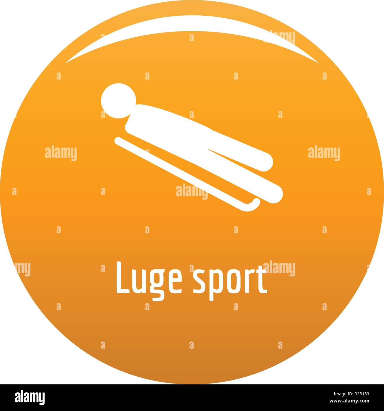 Luge sport icon. Simple illustration of luge sport vector icon for any ...
