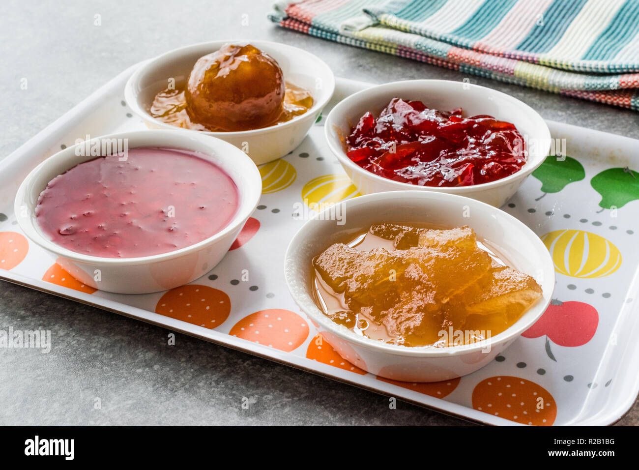 Assorted Variety of Jams and Marmalades; Rose, Red Pepper, Mandarin and ...