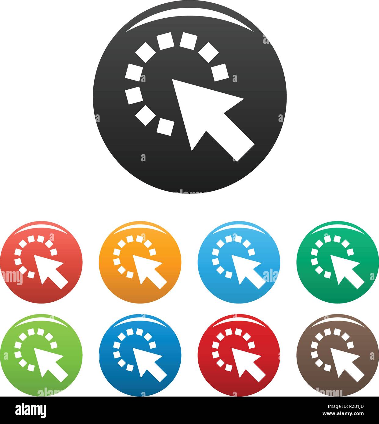 Cursor pixel icon. Simple illustration of cursor pixel vector icons set ...