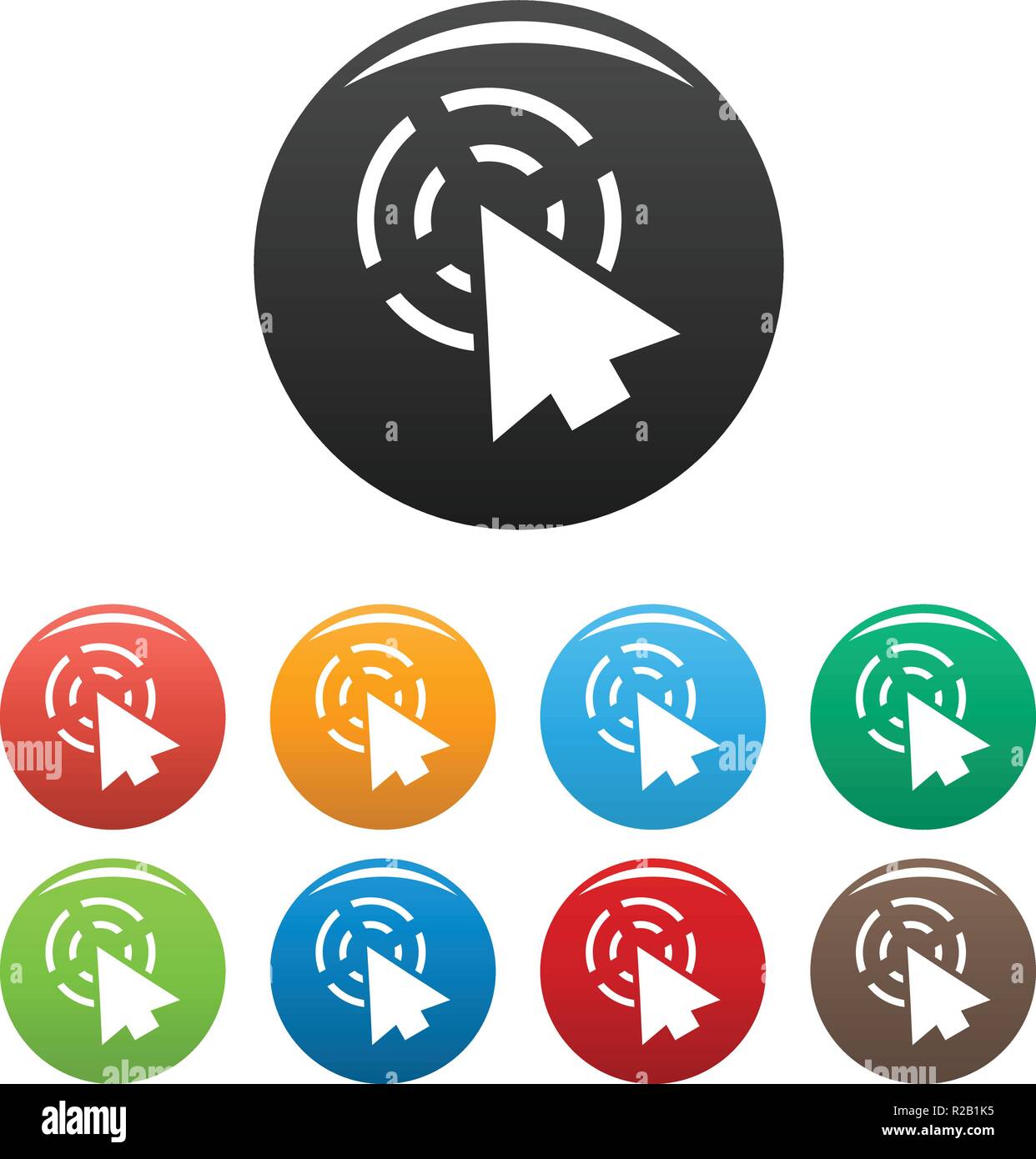 Cursor app icon. Simple illustration of cursor app vector icons set ...