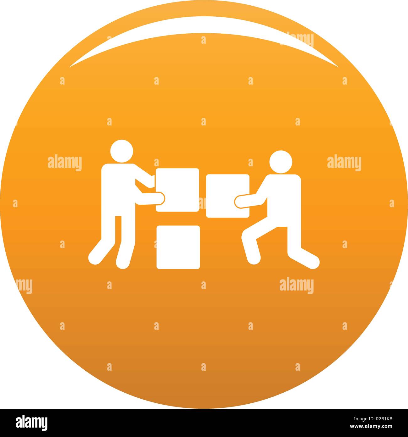Building teamwork icon. Simple illustration of building teamwork vector ...