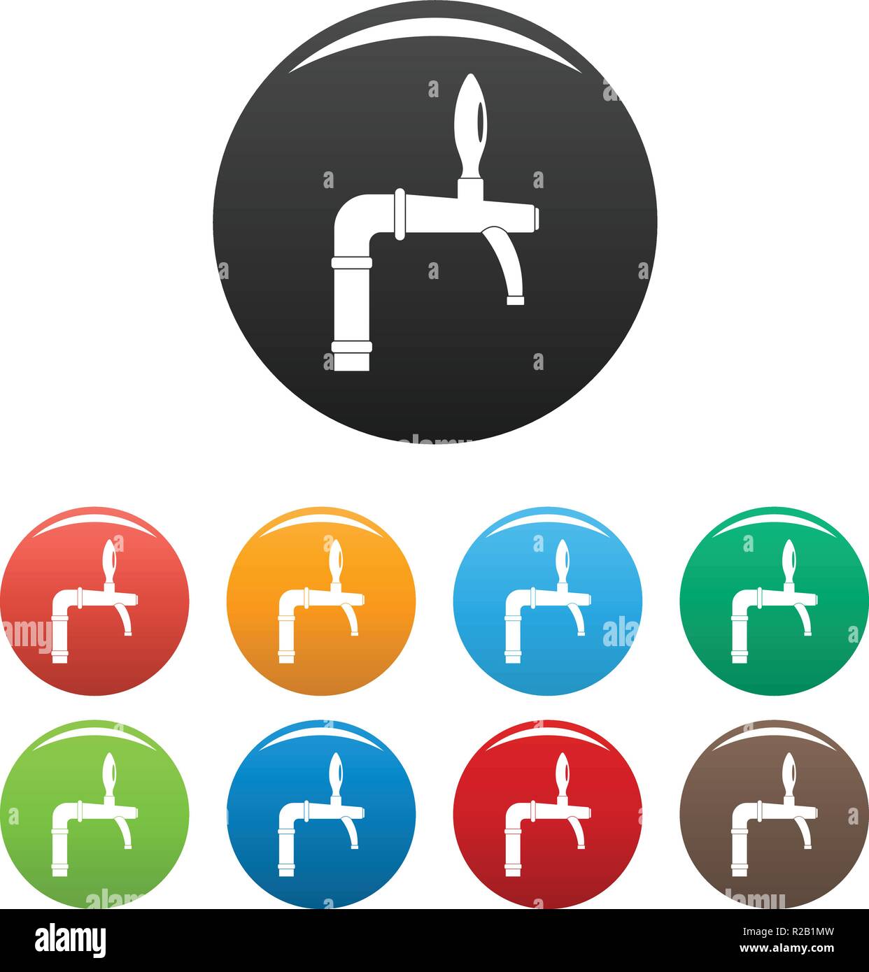 Tap with handle icon. Simple illustration of tap with handle vector ...