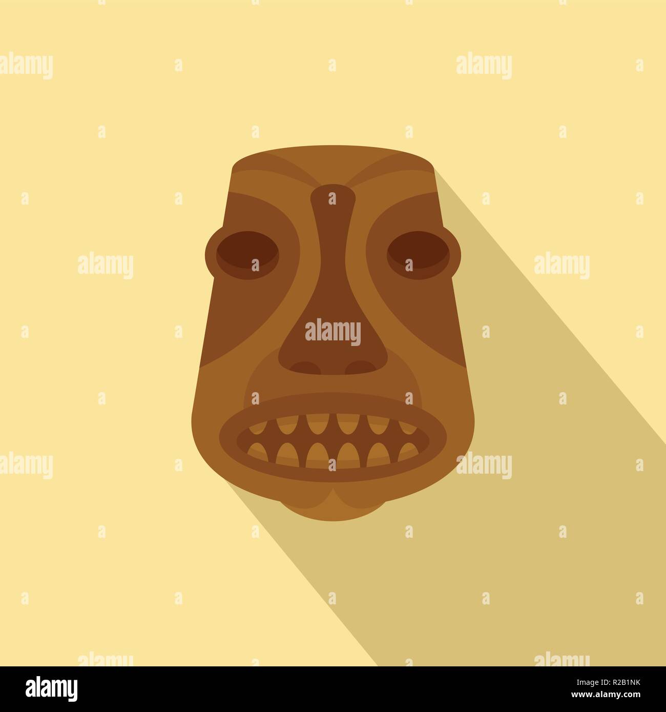 Tiki idol icon. Flat illustration of tiki idol vector icon for web ...