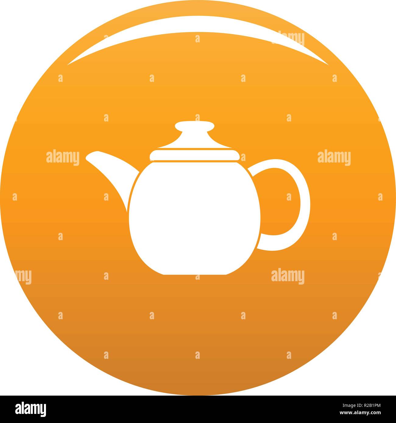 Steel teapot icon. Simple illustration of steel teapot vector icon for ...