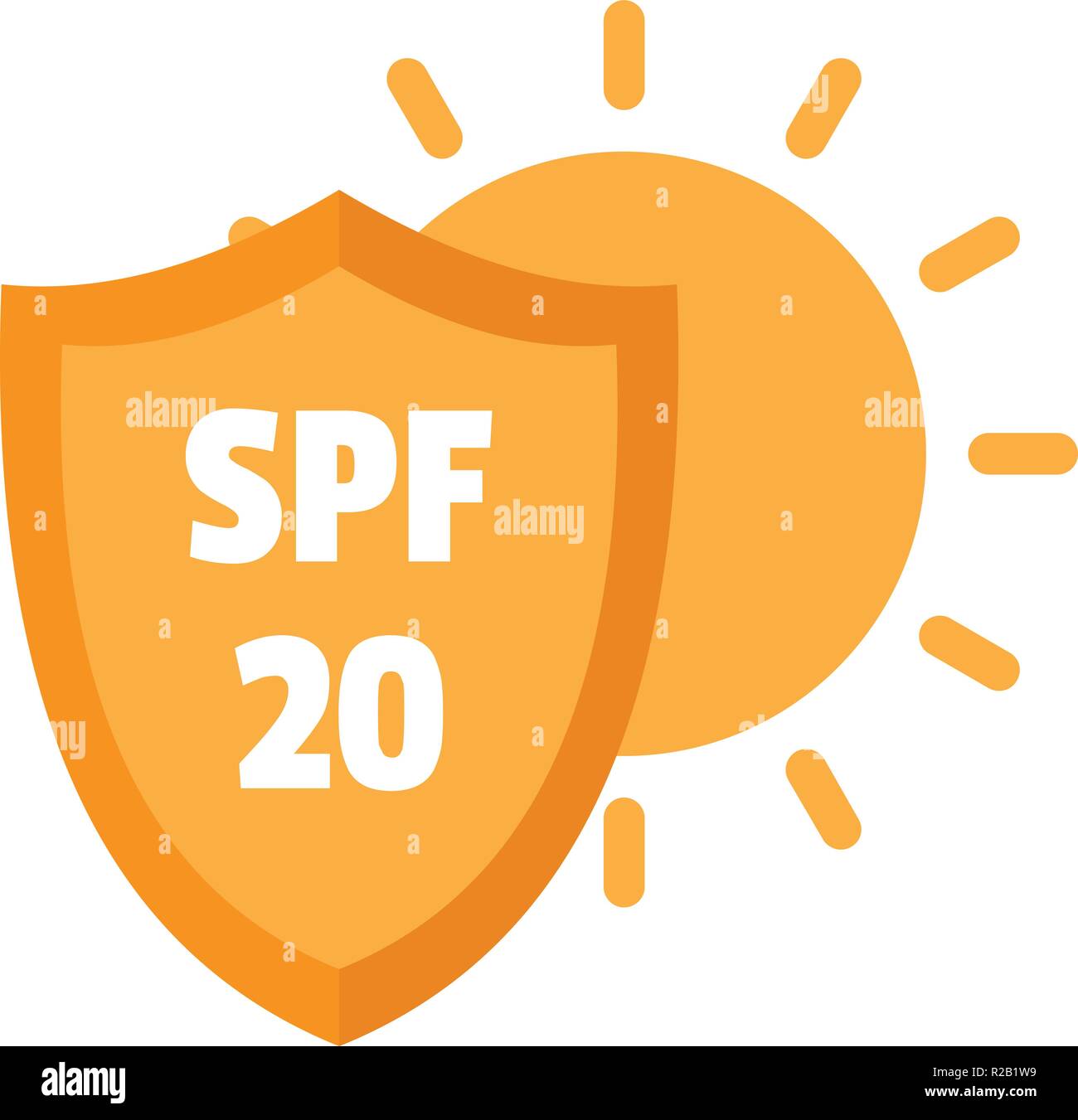 Spf 20 uv logo. Flat illustration of spf 20 uv vector logo for web ...