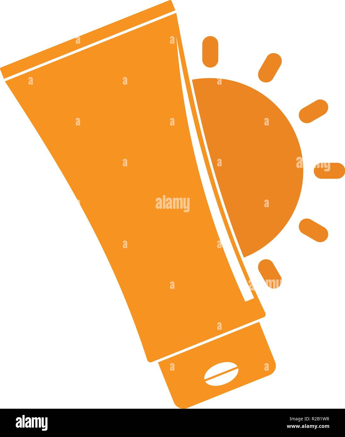 Uv sun cream logo. Flat illustration of uv sun cream vector logo for ...