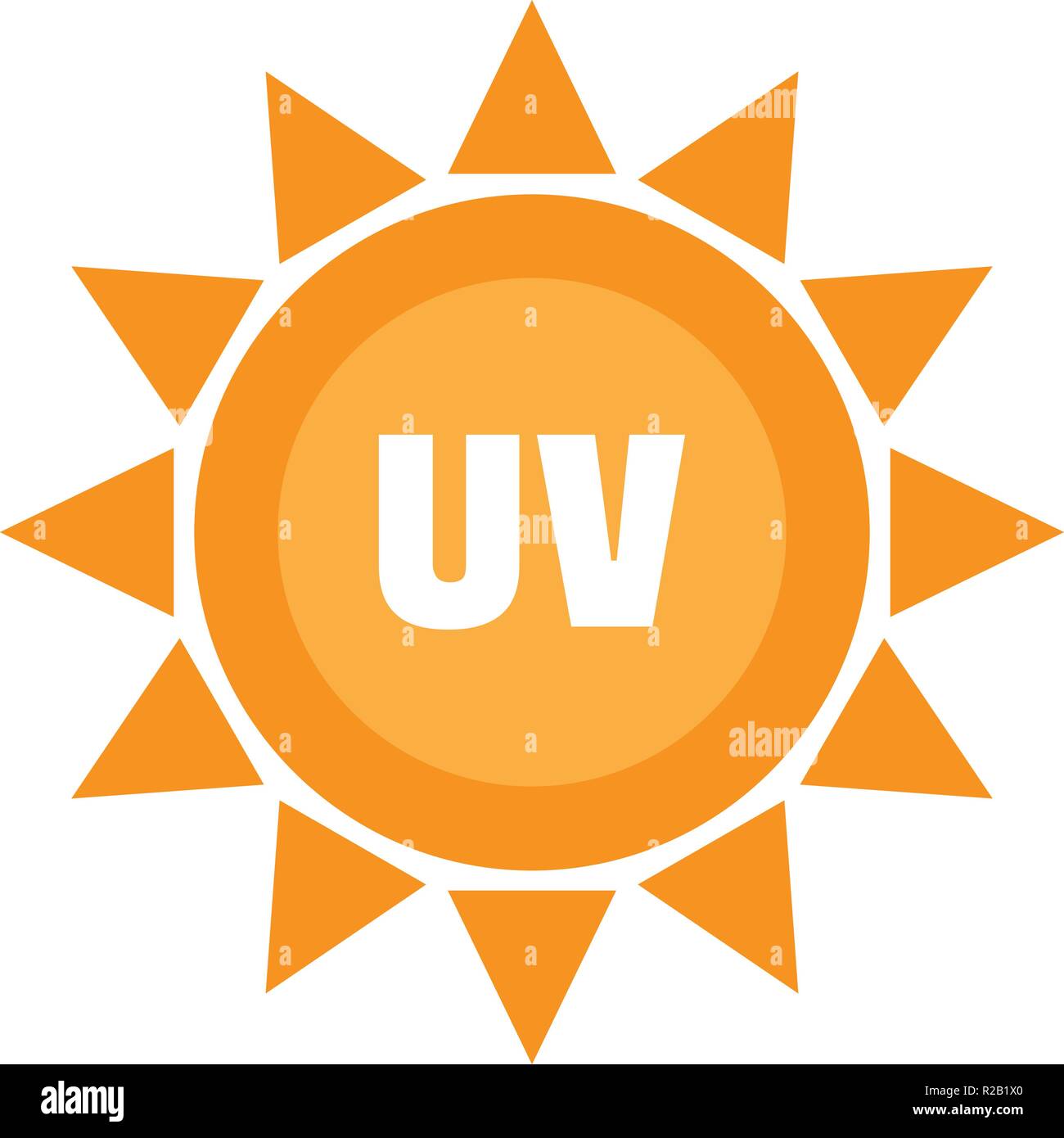 Uv sun logo. Flat illustration of uv sun vector logo for web design ...