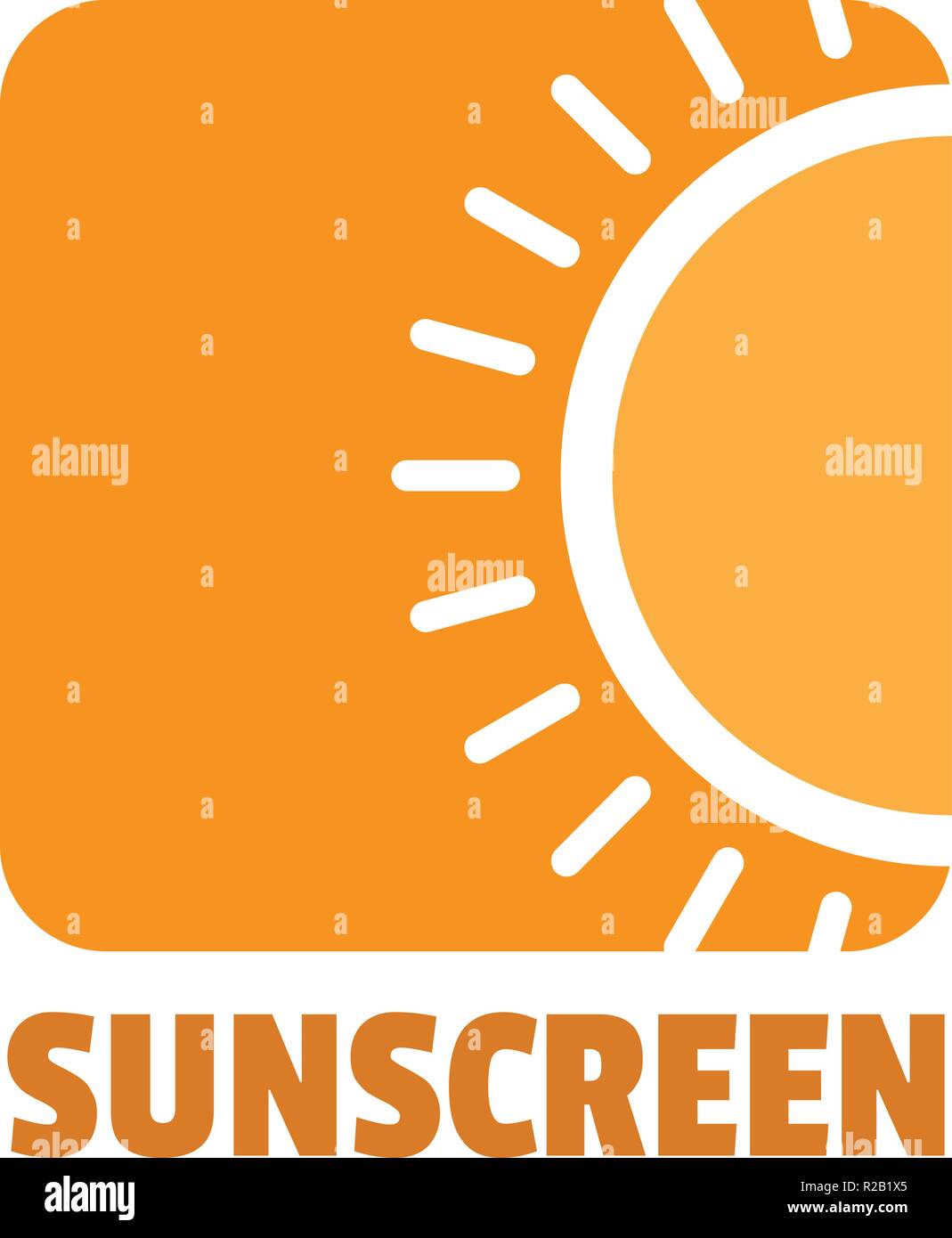 Sunscreen logo. Flat illustration of sunscreen vector logo for web ...