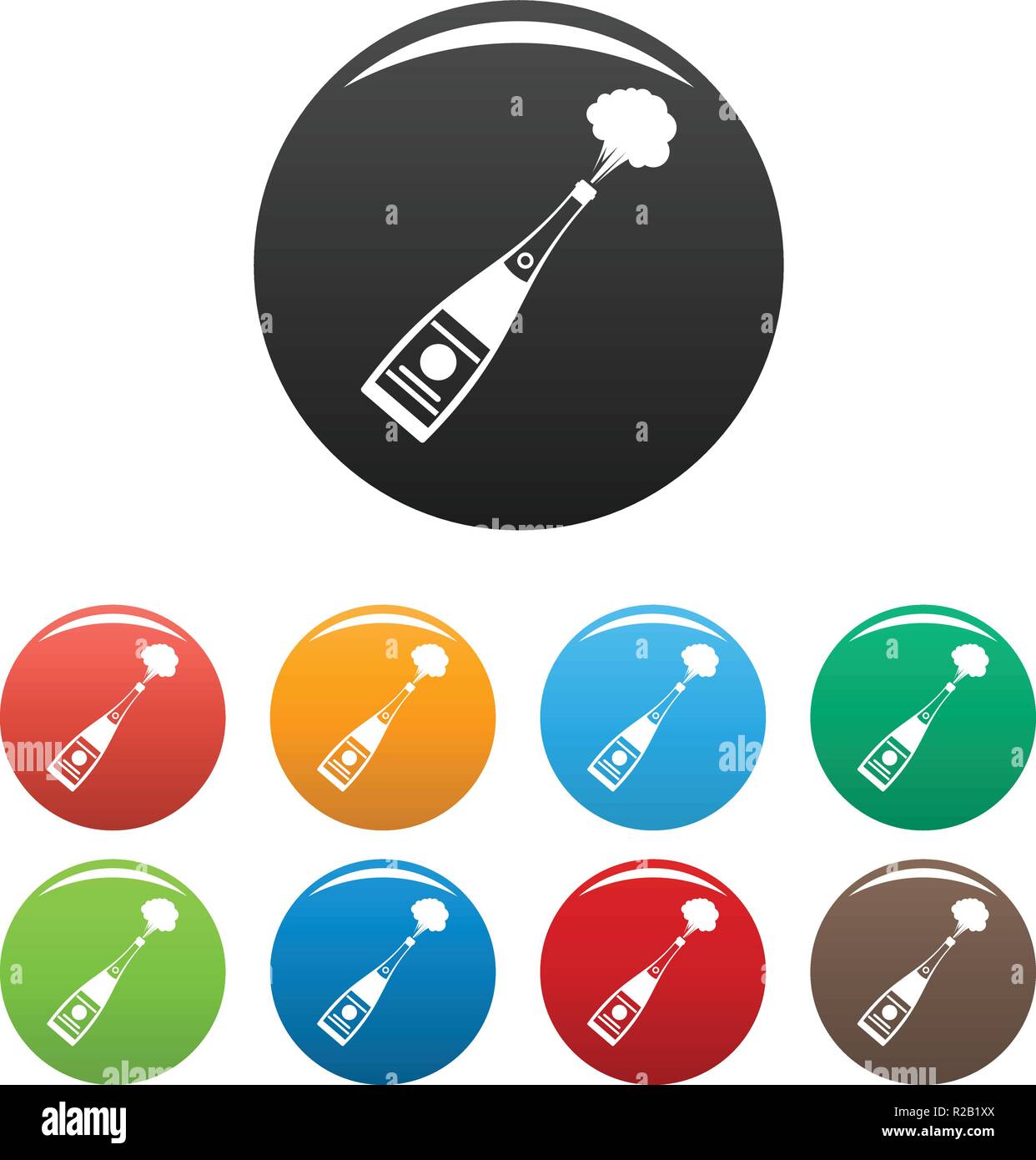 Explosion champagne icon. Simple illustration of explosion champagne ...
