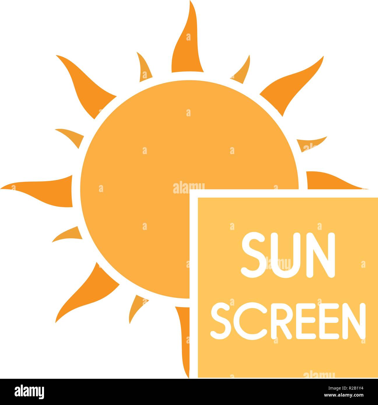 Uv sun screen logo. Flat illustration of uv sun screen vector logo for ...