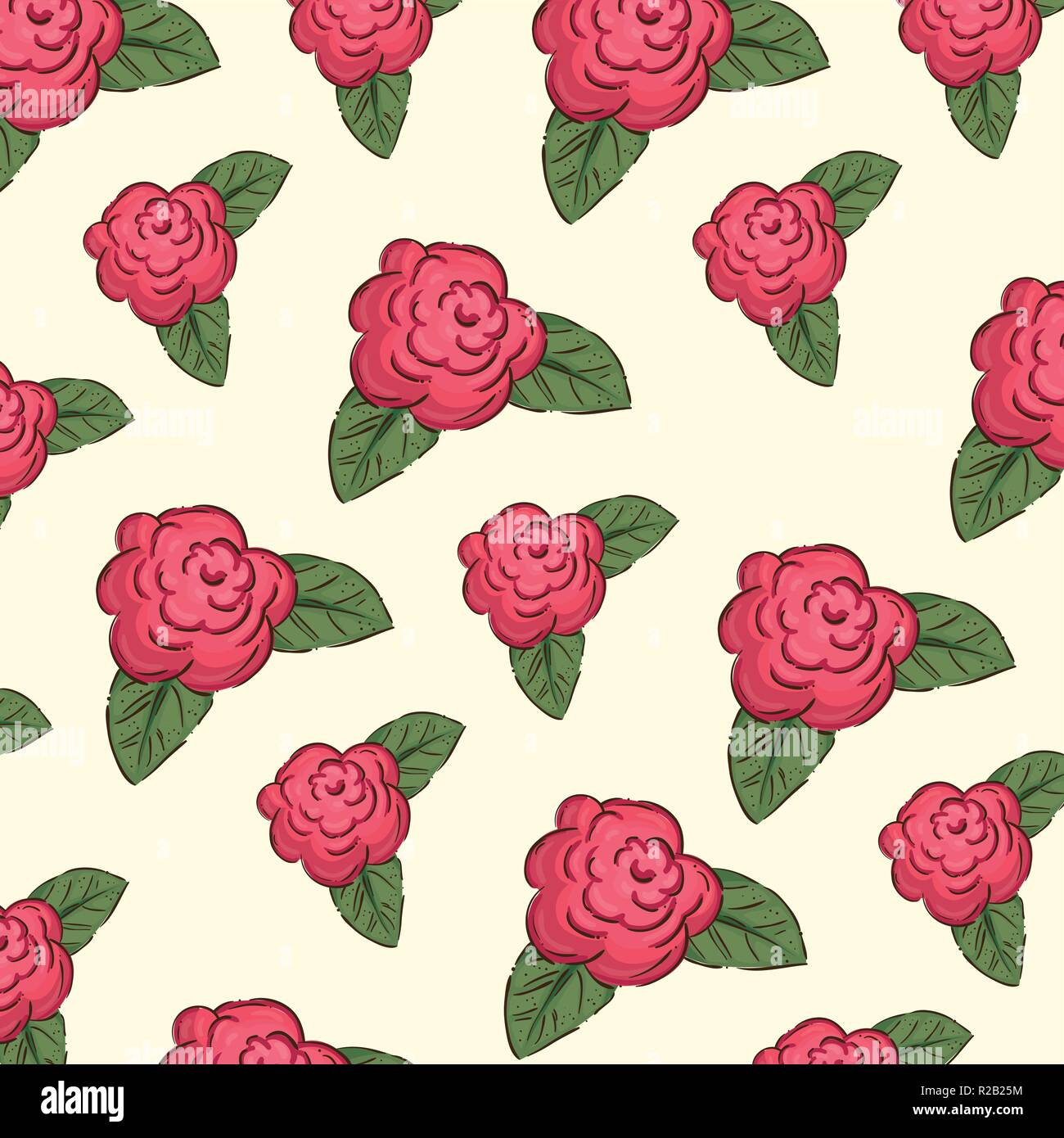 floral design with petals and leaves background Stock Vector Image ...