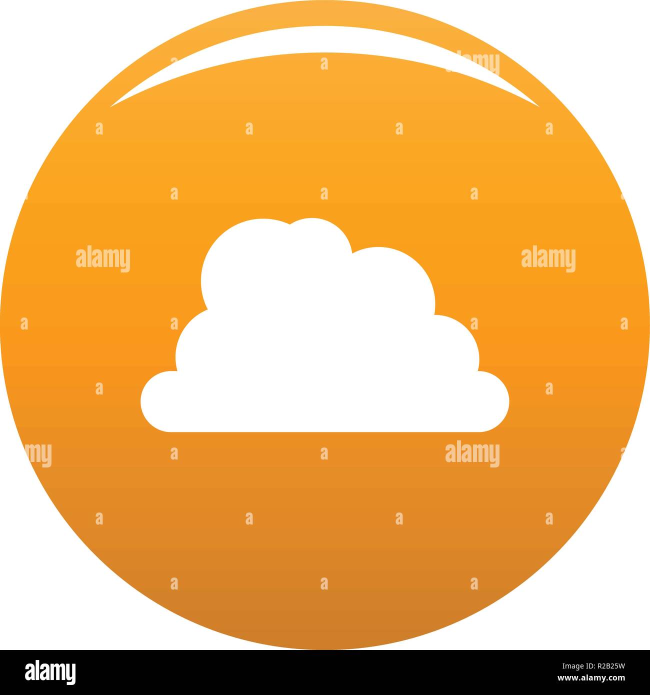 Mountainous cloud icon. Simple illustration of mountainous cloud vector ...