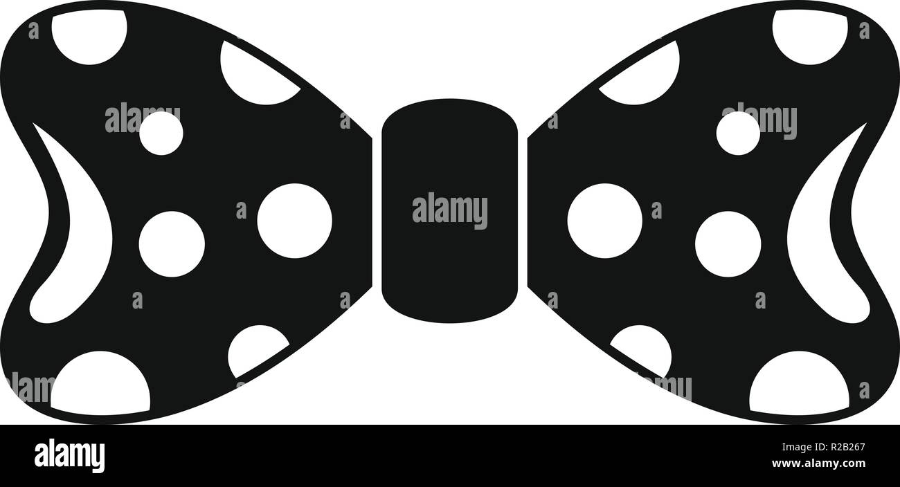 Round circle bow tie icon. Simple illustration of round circle bow tie ...