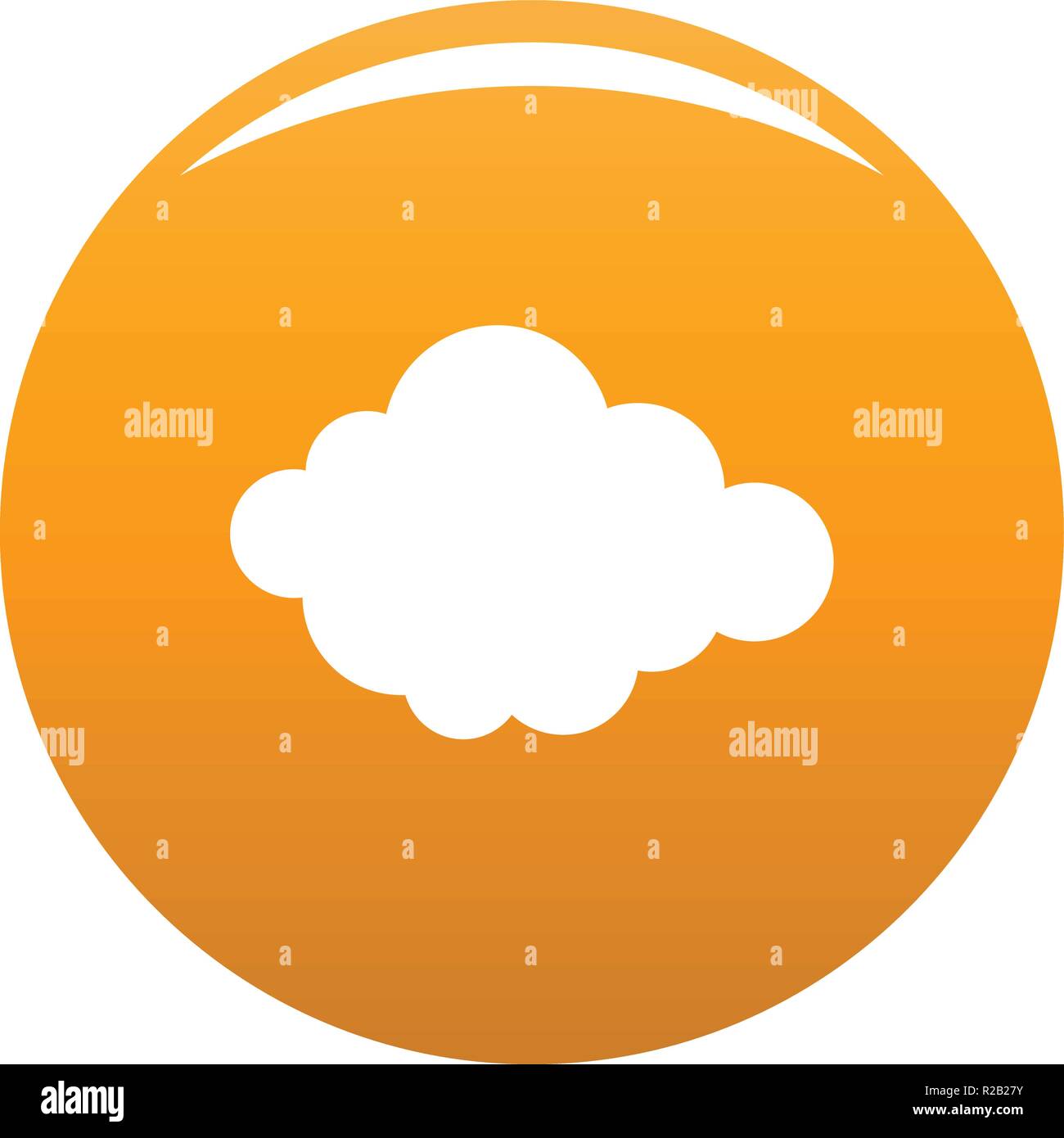 High layered cloud icon. Simple illustration of high layered cloud ...