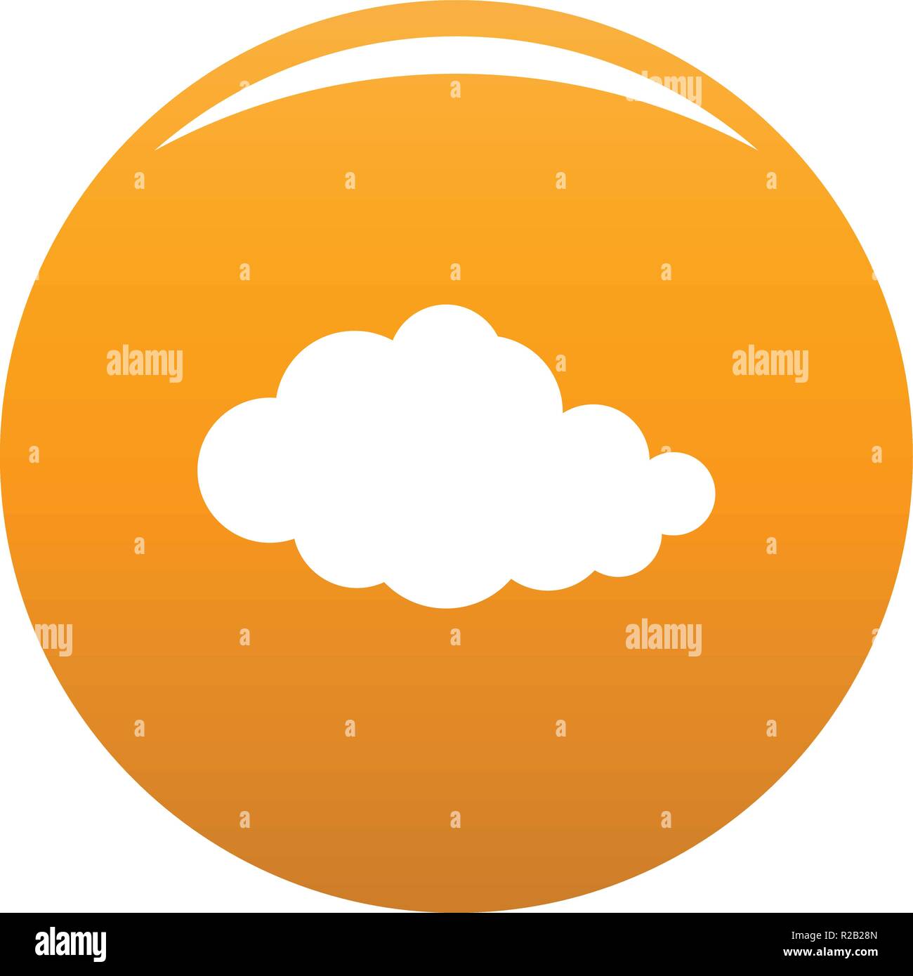 Translucent cloud icon. Simple illustration of translucent cloud vector ...