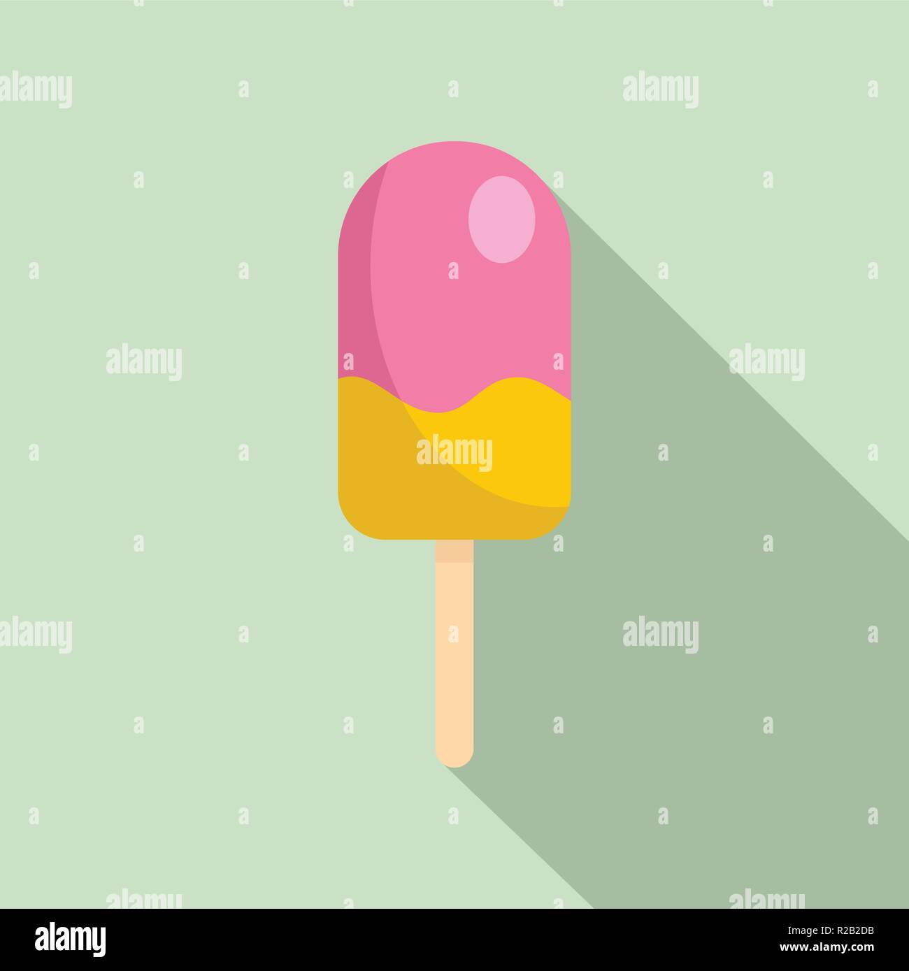 Cold ice cream icon. Flat illustration of cold ice cream vector icon ...