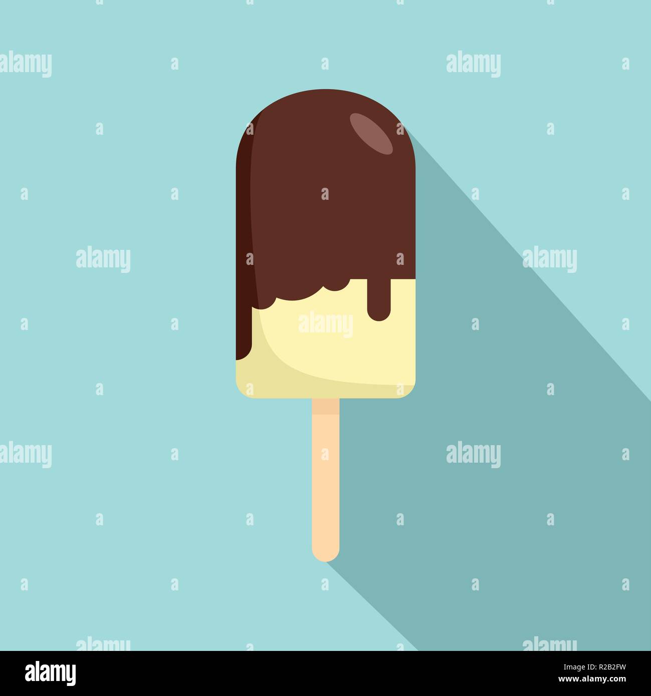 Eskimo ice cream icon. Flat illustration of eskimo ice cream vector ...