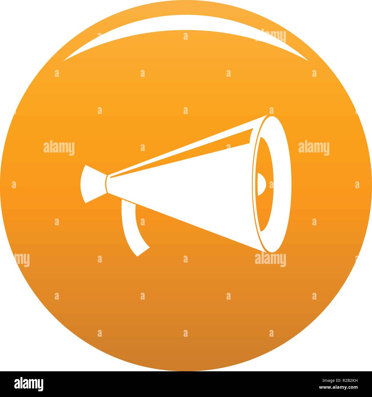 Megaphone with handle icon. Simple illustration of megaphone with ...