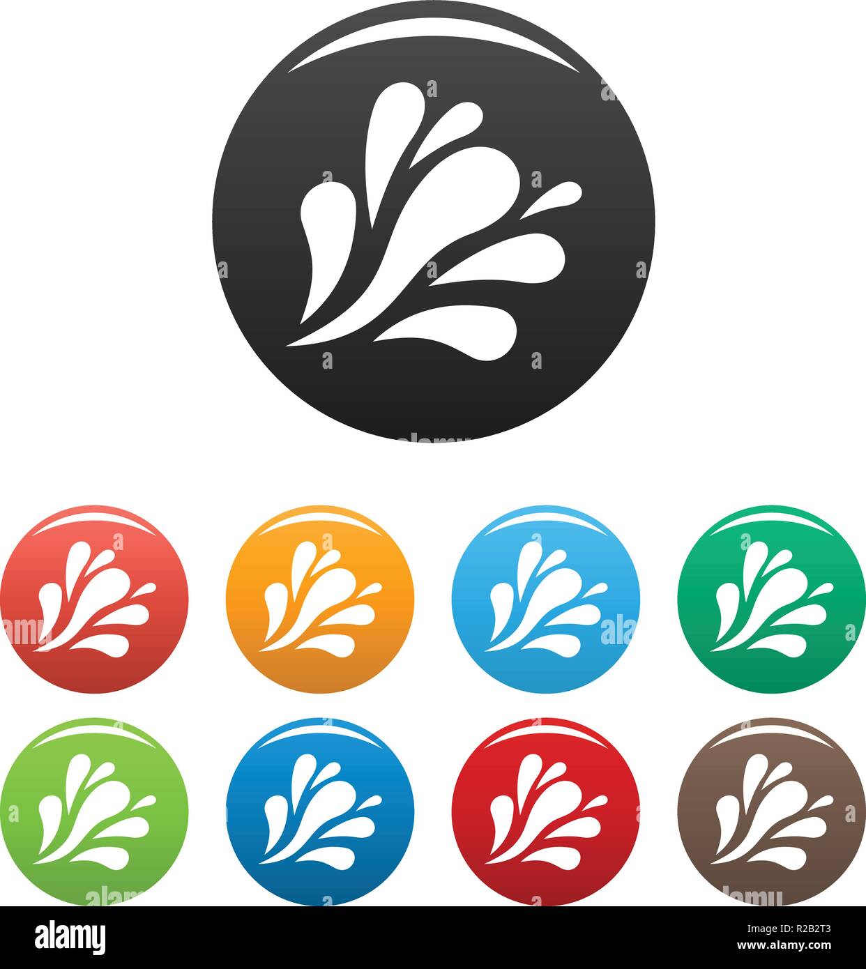 Wave splash icon. Simple illustration of wave splash vector icons set ...