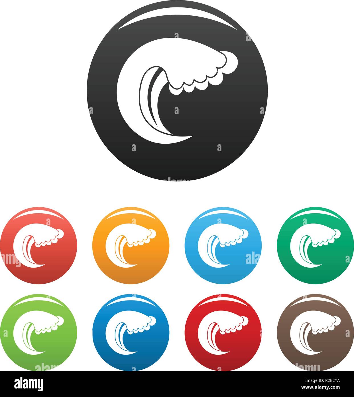 Wave water summer icon. Simple illustration of wave water summer vector ...