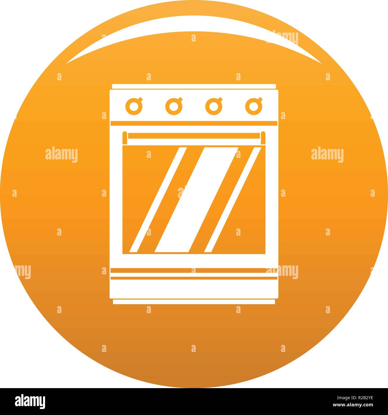 Modern gas oven icon. Simple illustration of modern gas oven vector ...