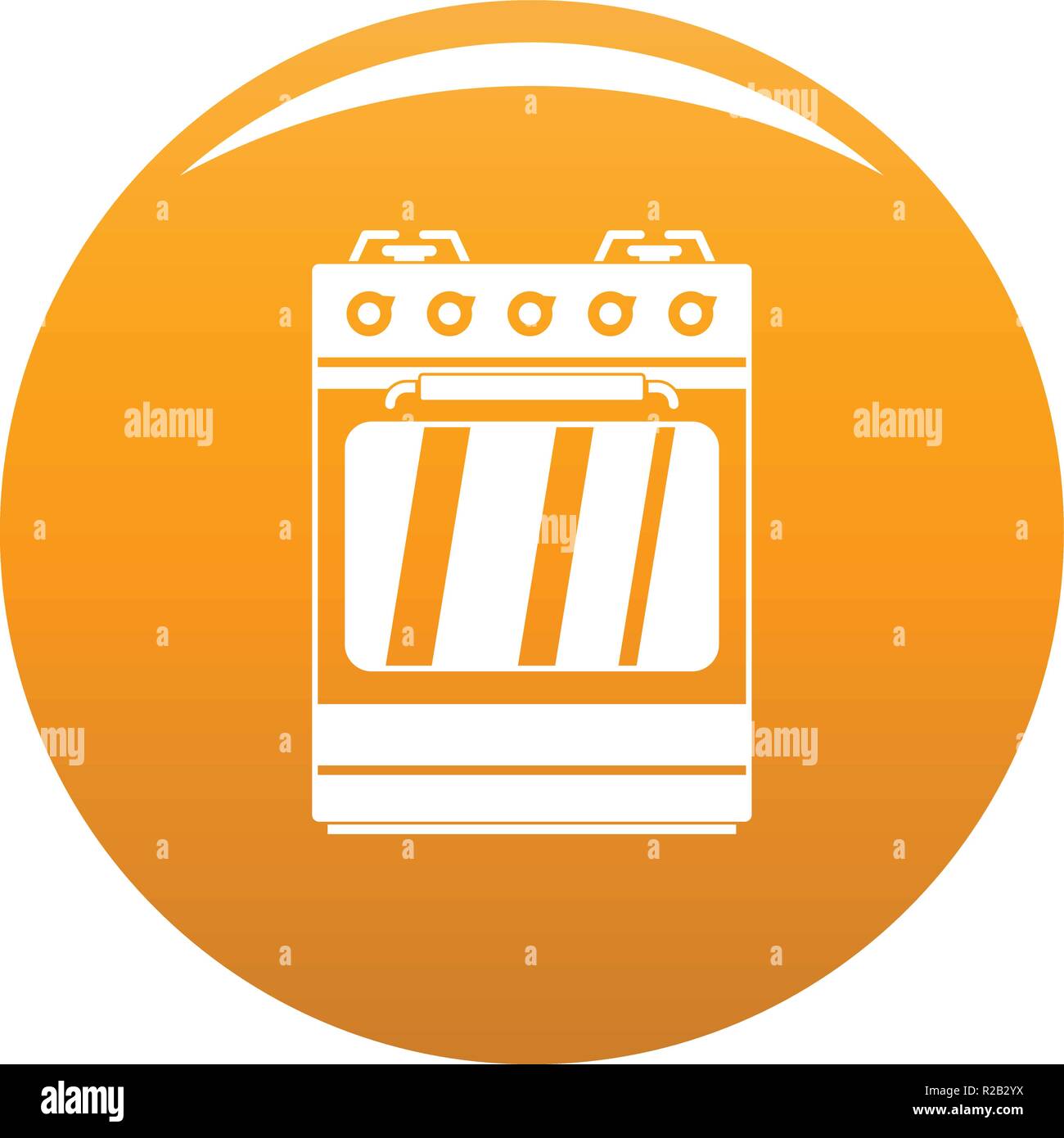 Small gas oven icon. Simple illustration of small gas oven vector icon ...
