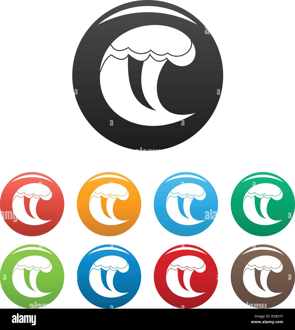 Wave water scene icon. Simple illustration of wave water scene vector ...