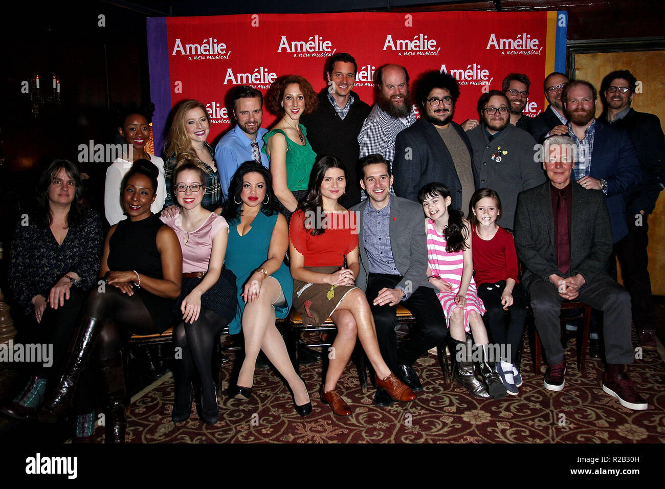 NEW YORK, NY - FEBRUARY 10: Phillipa Soo, Adam Chanler-Berat and cast ...